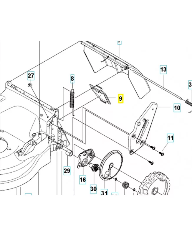 Husqvarna Fedél LC 247, LC 247S, LC 347V, LC 347VE fűnyíróho